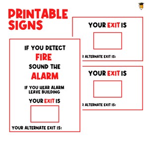 FIRE SAFETY | Fire Drill Routine | Classroom Signs | Classroom ...