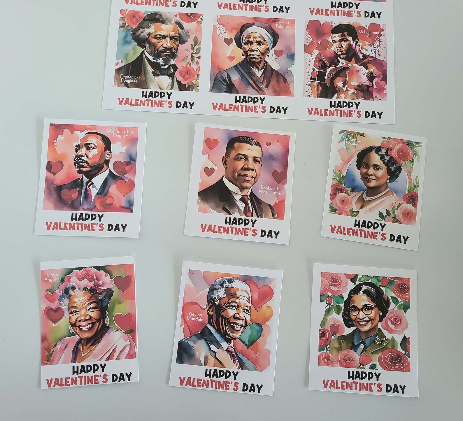 VALENTINE'S DAY CARDS | Black History Printable | Student Gifts | Black ...