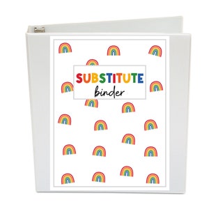 TEACHER BINDER COVER | Substitute Binder | Teacher Printables | Teacher ...