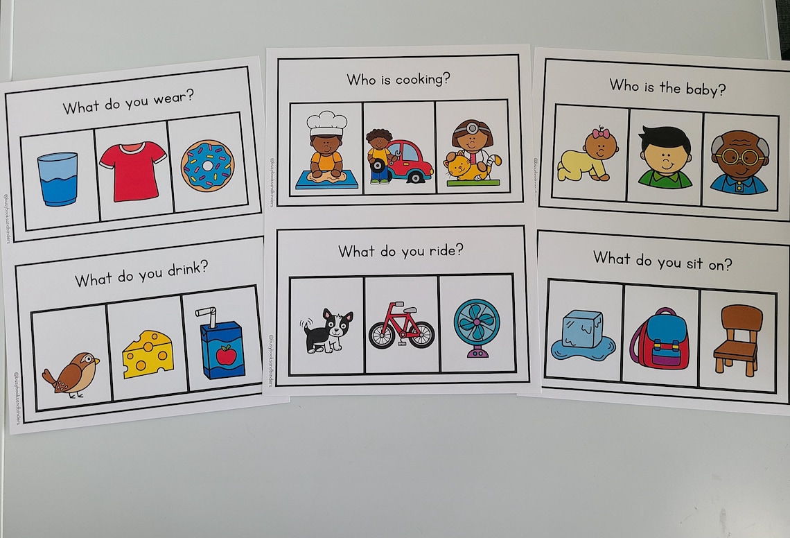 50 WH Questions | Functions Task Cards | Which One | Speech Therapy ...