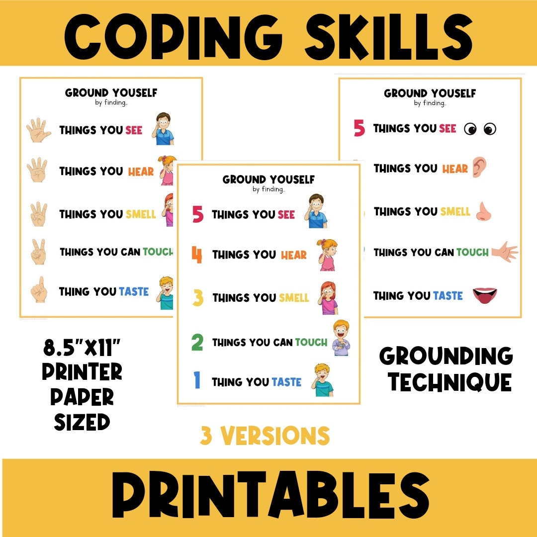Grounding | Calm Down Strategies | Poster | Coping Skills | Calm Corner ...