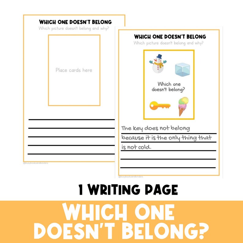 Which One Doesn't Belong Sentence Writing Writing - Etsy