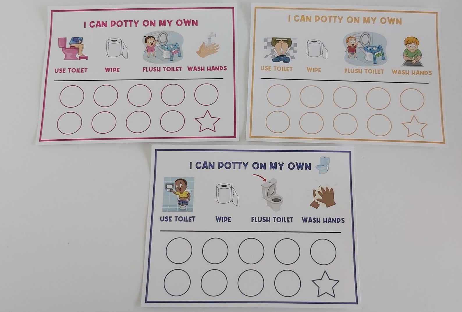 TODDLER POTTY TRAINING Visual Aid Chart Preschool - Etsy