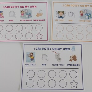 TODDLER POTTY TRAINING | Visual Aid | Chart | Preschool | Toilet ...