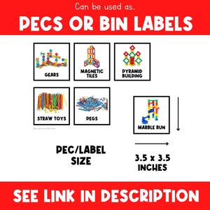 Classroom Center Signs | Toy Bin Label | Visual | Printable Signs | Toy ...