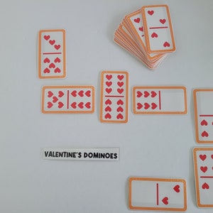 PRINTABLE DOMINOES | Valentine's Day | Games | Busy Book | Printables ...