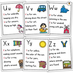 Alphabet Poem Posters | A-Z Alphabet Posters | Classroom Decor | ABC ...