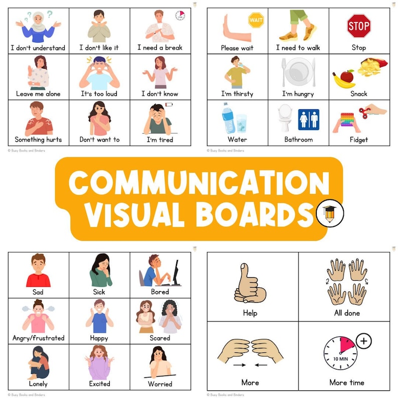 Communication Visual Boards | Daily Routines | First Then Visual Aid ...
