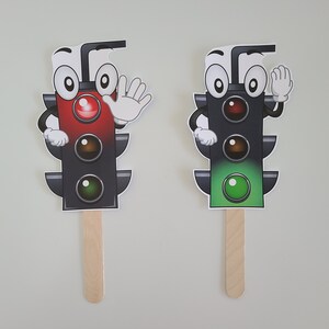 Red Light Green Light Game | Children's Game | Hand Puppets | Paper ...
