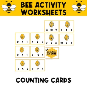 Bees Activities | Bee Lifestyle Stages | Counting | Tracing | Spring ...