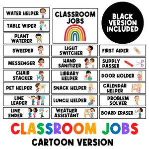 21 Classroom Jobs | Classroom Visual Task Cards | Classroom Decor ...