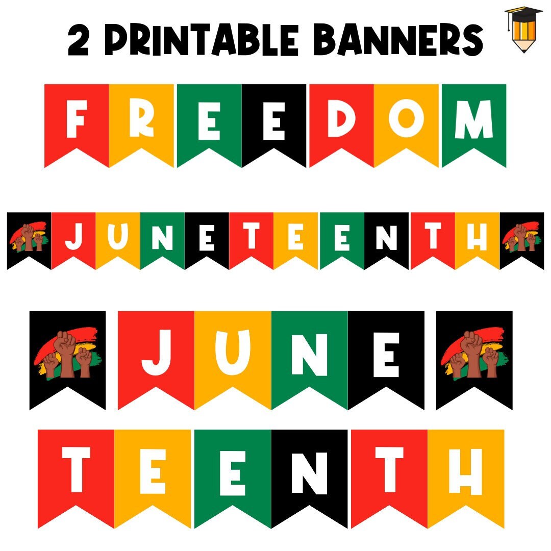 Juneteenth Banner Bulletin Board Display Black History - Etsy