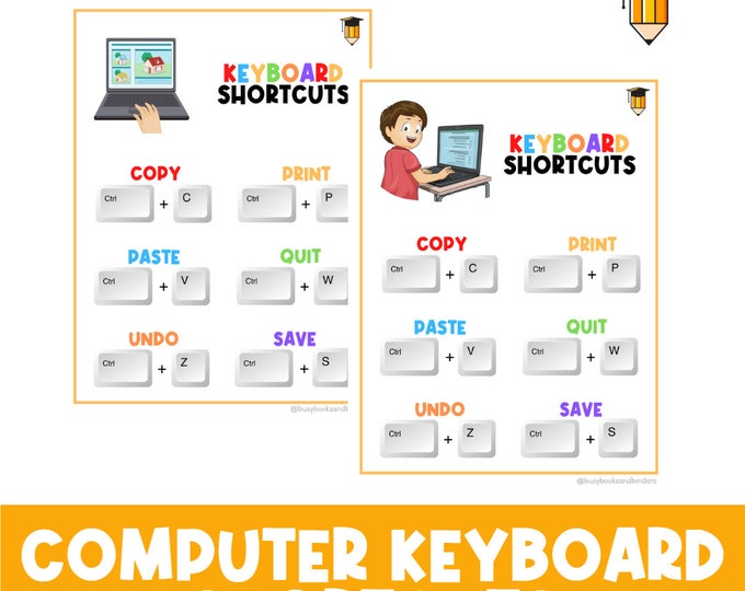 Windows PC Computer Keyboard & Special Character Reference Chart Poster ...
