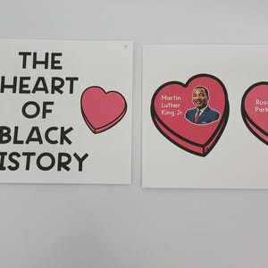 Heart of Black History Month Valentine's Day Posters | Black History ...