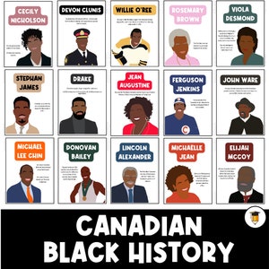 CANADIAN Black History Posters Bulletin Board Display Black History ...