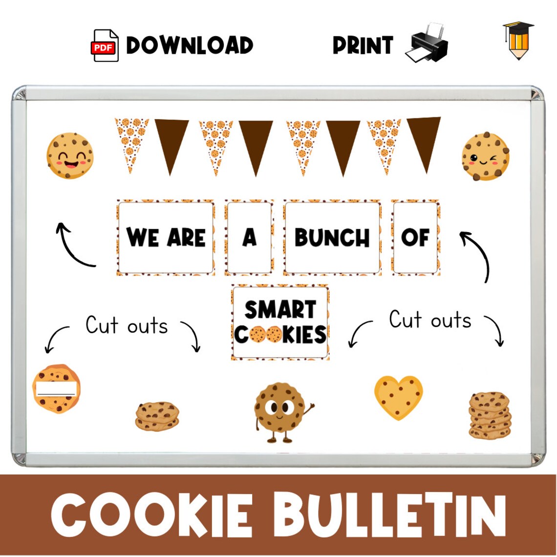 COOKIE BULLETIN BOARD | Smart Cookie Theme | Class Visual | Display Board | Daycare Decor ...