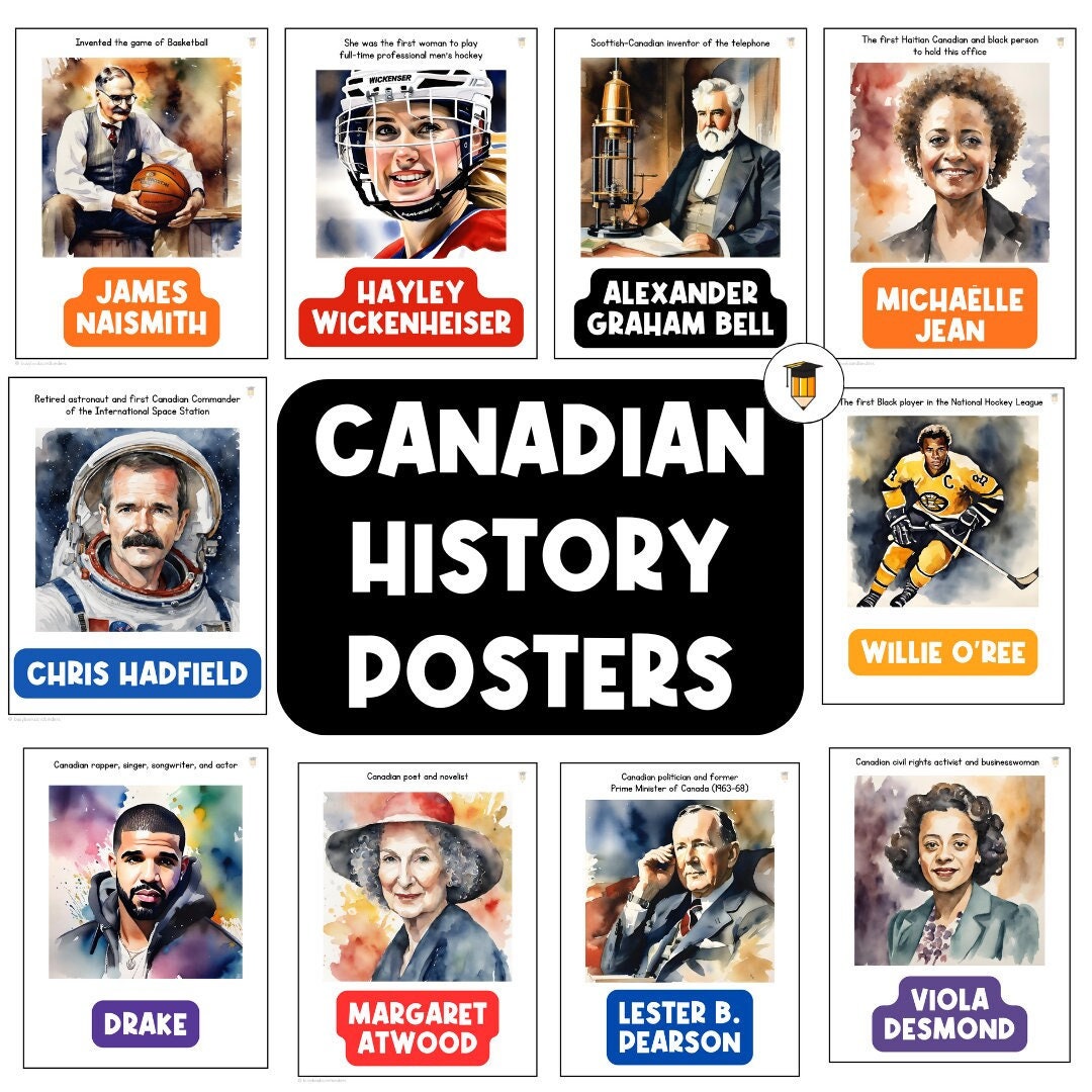 CANADIAN History Posters | Bulletin Board Display | Black History Decor ...