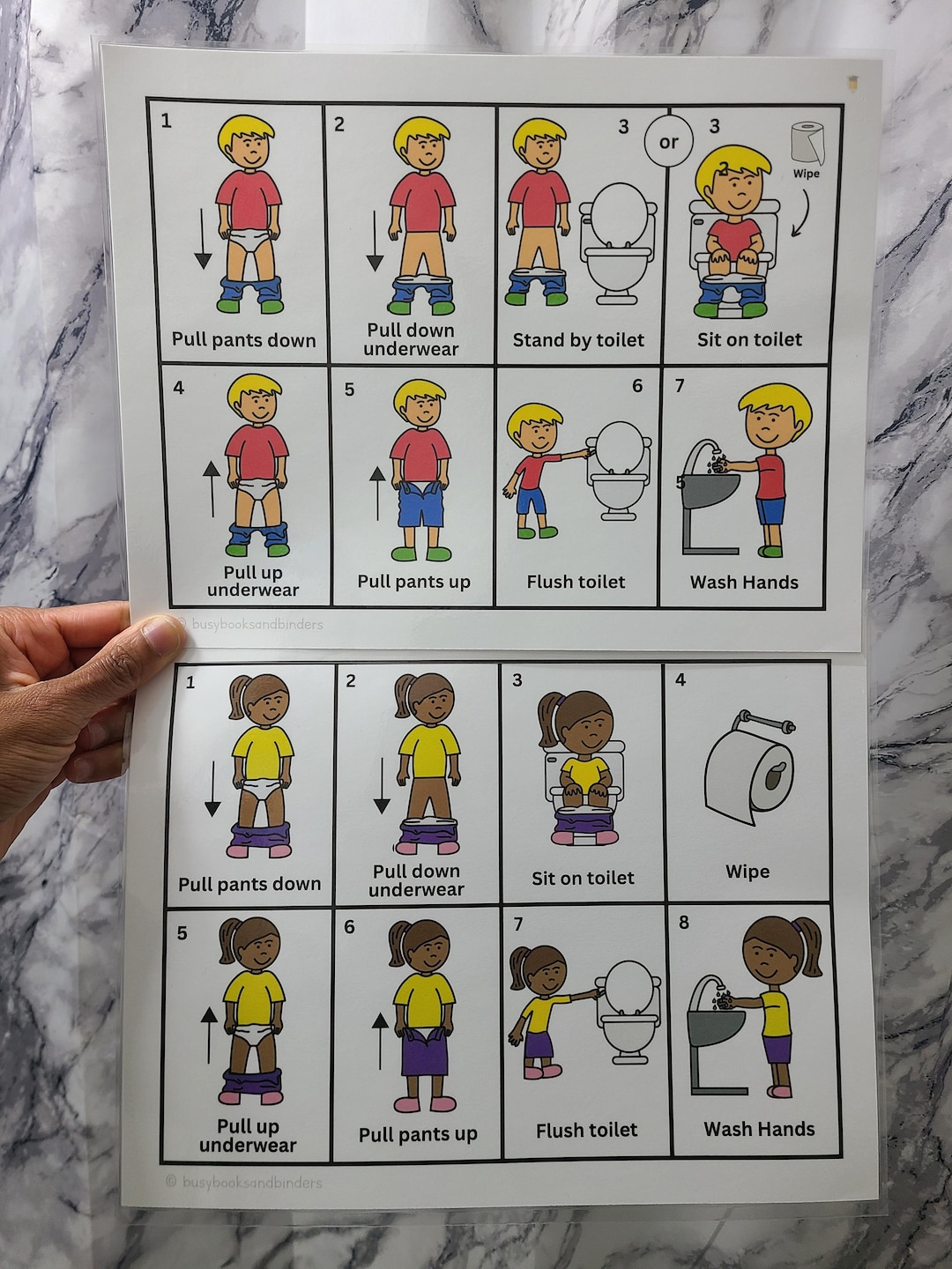 PHYSICAL COPY: Toddler Potty Chart | Visual Aid | Chart | Preschool ...