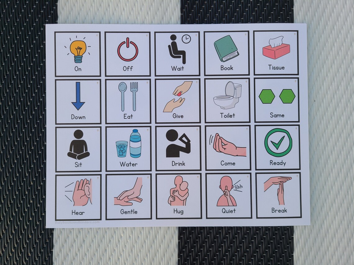 AAC Core Vocabulary | First Then Board | Visual Aid | Toddler Behavior ...