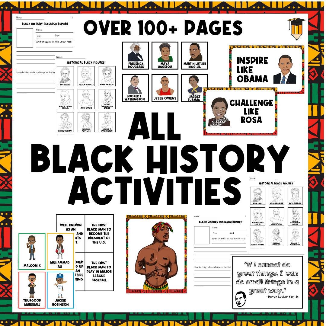Black History Posters Bulletin Board Display Black History - Etsy