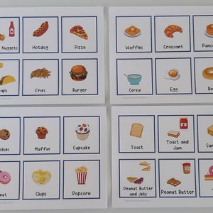 1 BOARD + 45 PICTURE CARDS | Food Choice Board | Food Pics | Visual Aid ...
