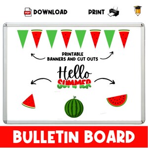 SPRING SUMMER Bulletin Board Spring Theme Wall Decor Display Board ...