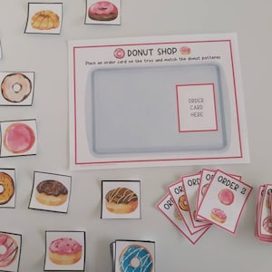 DONUT MATCHING | Valentines | Pattern Activity | Kindergarten ...