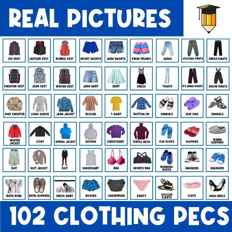 102 REAL PICTURES: CLOTHING Clothes First Then Visual Aid - Etsy