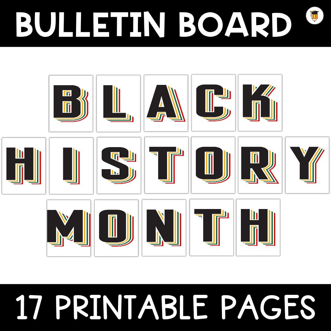 Black History Month Banner | Bulletin Board Display | Black History ...