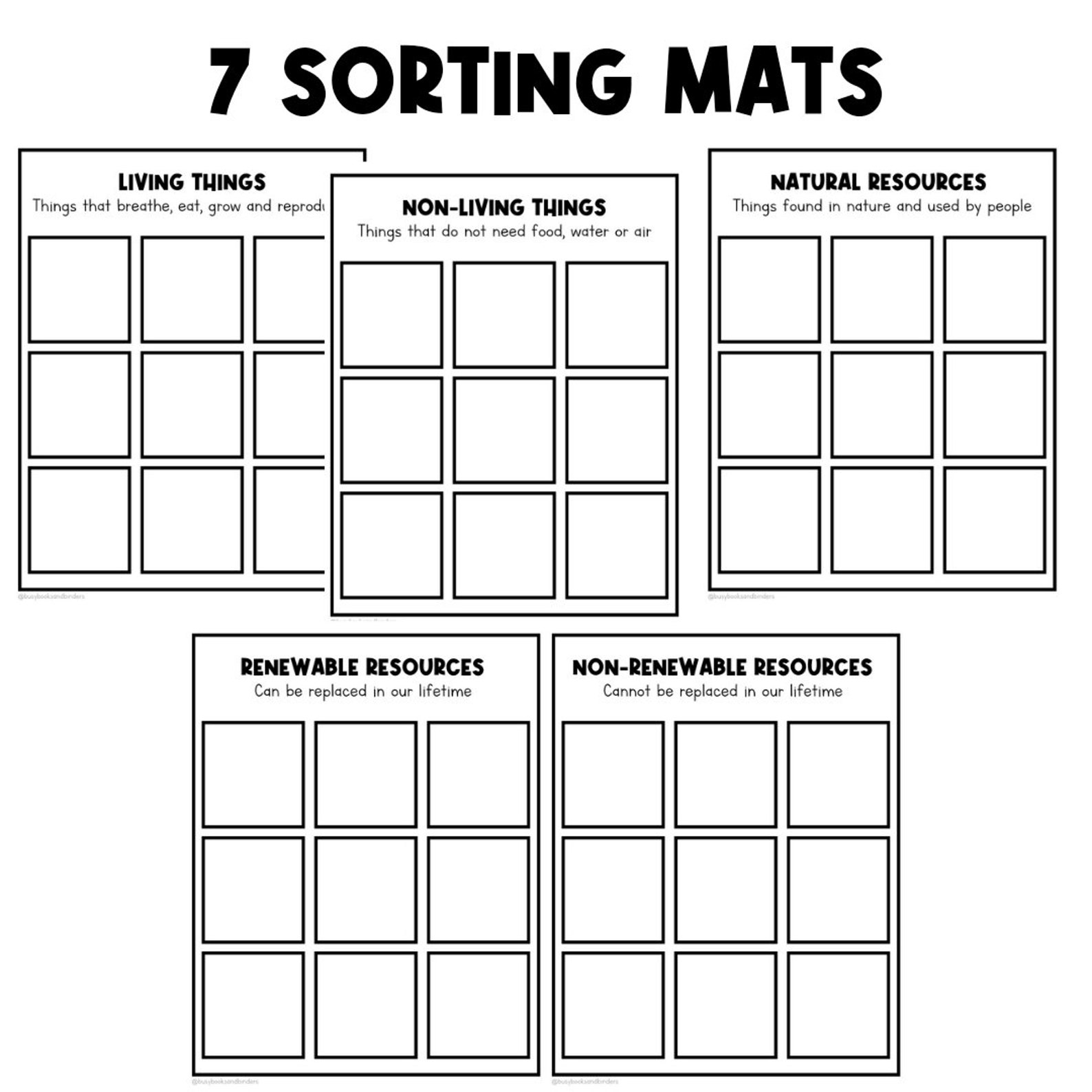 Science | Sorting | Worksheets | Grade One | Grade Two | Grade 3 ...