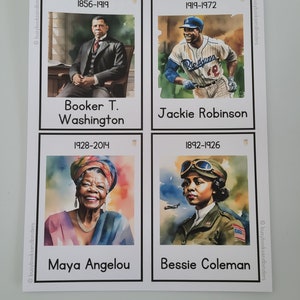 12 Black History Flashcards | Bulletin Board Display | Black History ...