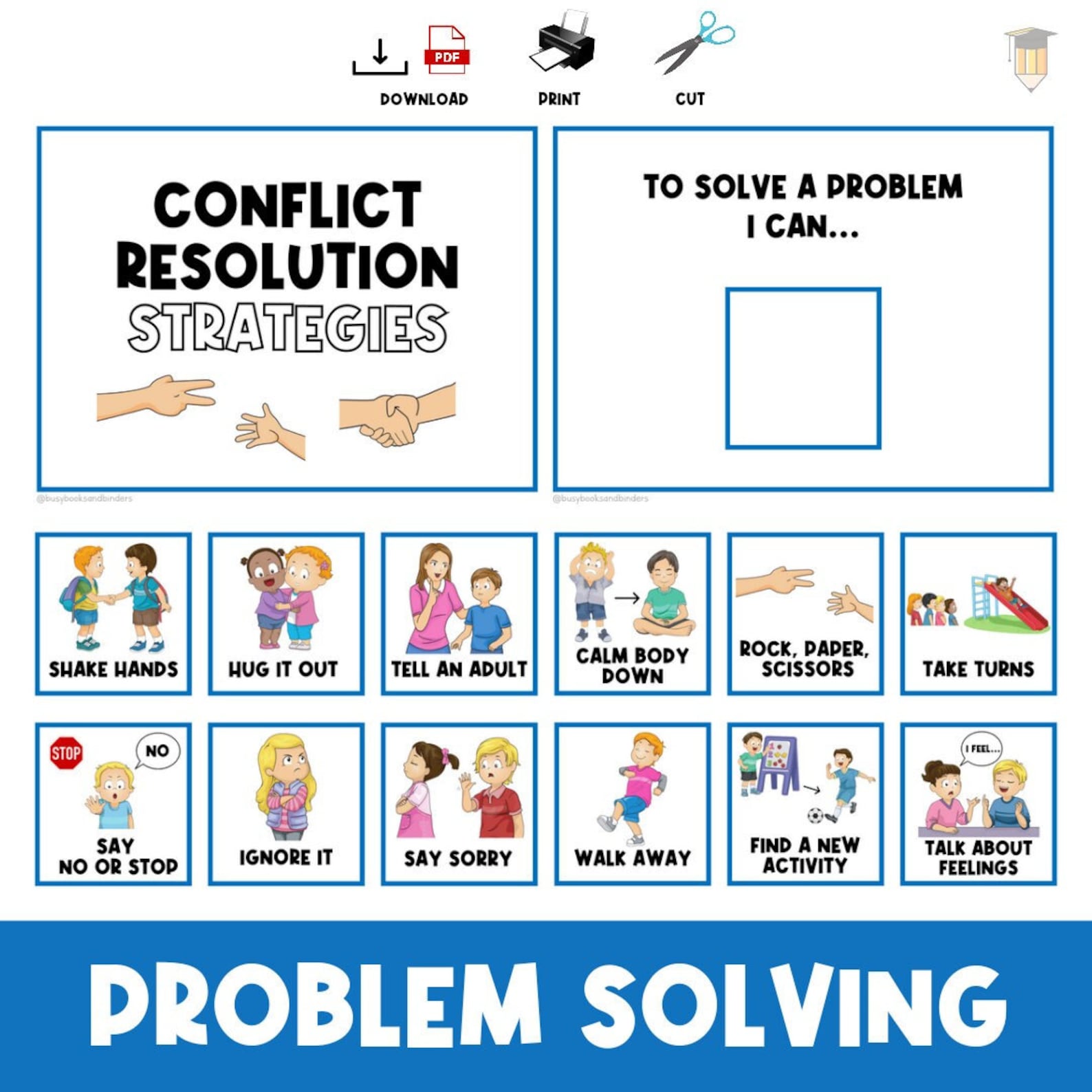 Conflict Resolution | School Expectations | Student Behavior Chart ...