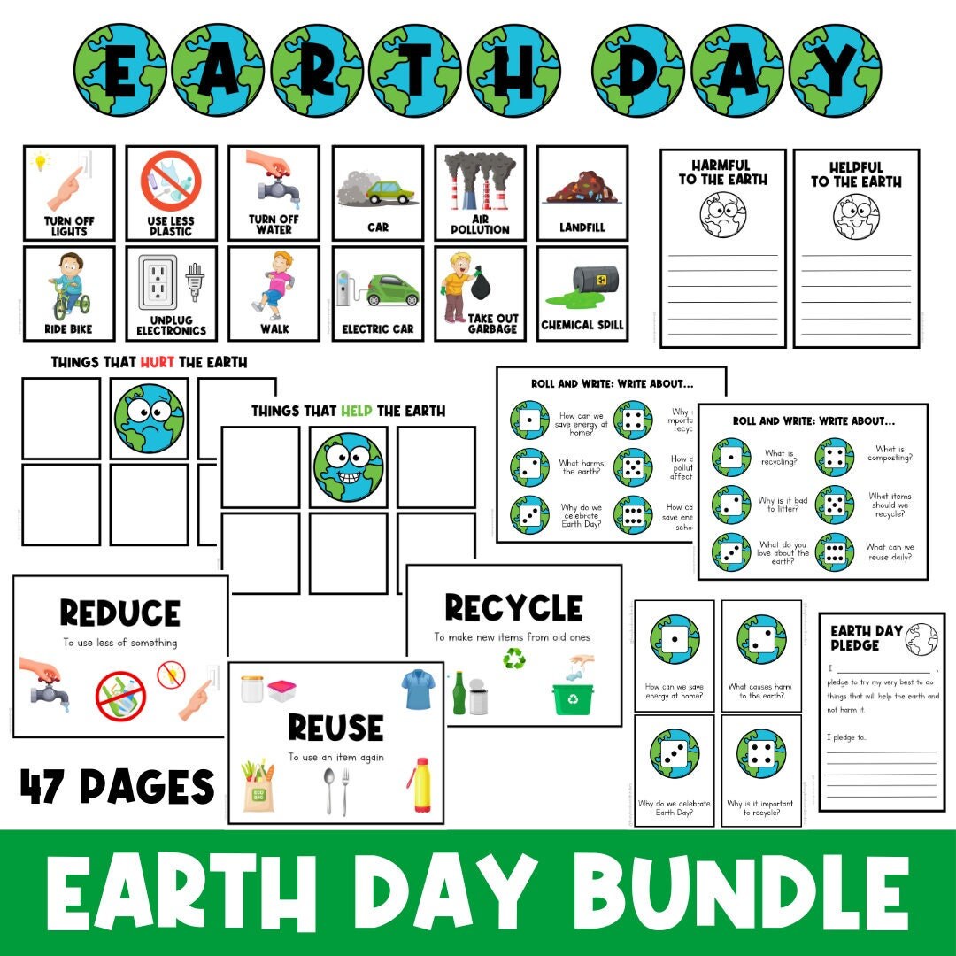 EARTH DAY BUNDLE | Bulletin Board | Science | Earth Day | Flashcards ...