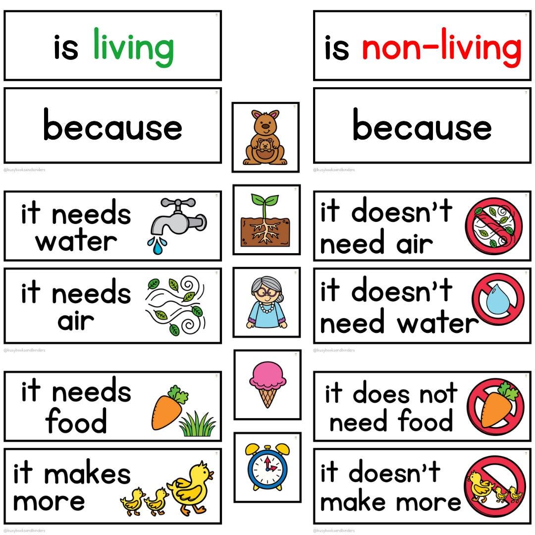 Living Vs Non-living Science | Sorting | Worksheets | Grade One | Grade ...