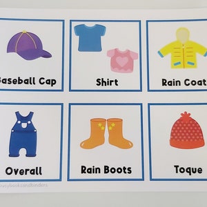 51 CLOTHING PICTURE CARDS | Clothes | Visual Aid Schedule | Choice ...