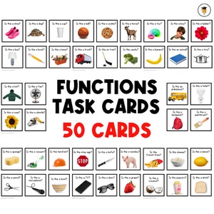 FUNCTIONS BUNDLE: Wh Questions | Functions Task Cards | Which One ...
