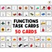 FUNCTIONS BUNDLE: Wh Questions | Functions Task Cards | Which One ...