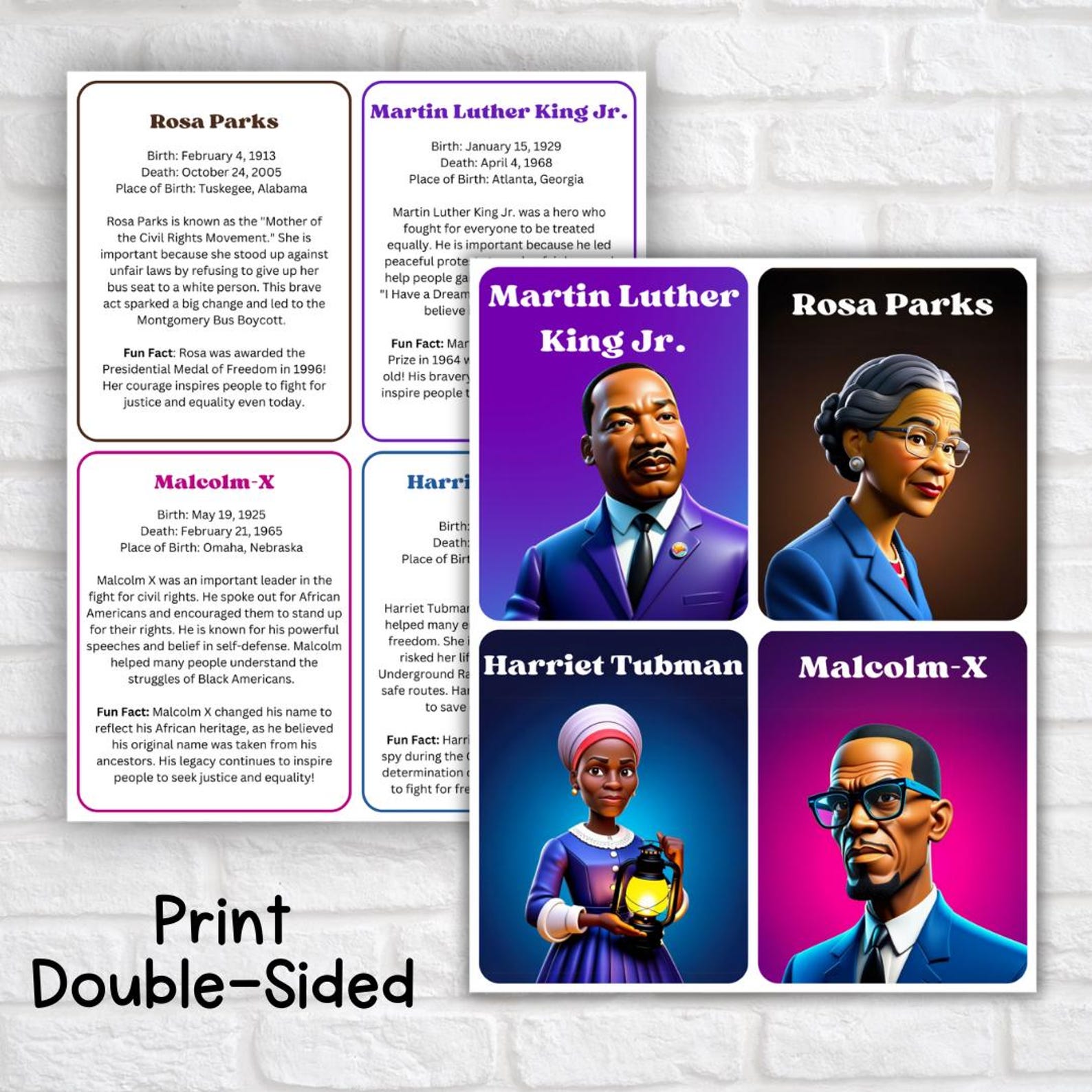 12 Black History Flashcards | Bulletin Board Display | Black History ...