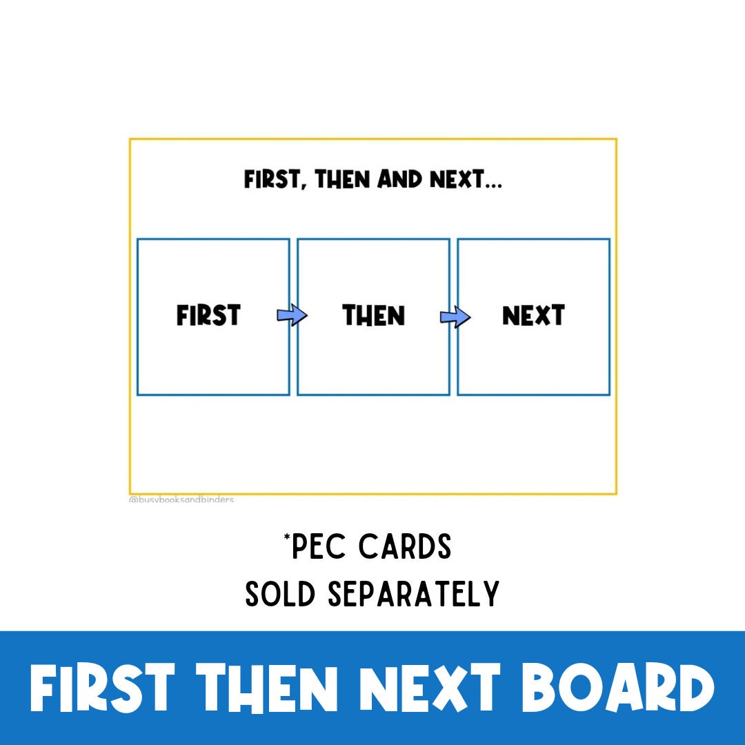 First Then Next Board ONLY Visual Aid Visual Schedule - Etsy