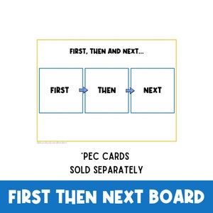 First Then Next Board ONLY Visual Aid Visual Schedule - Etsy