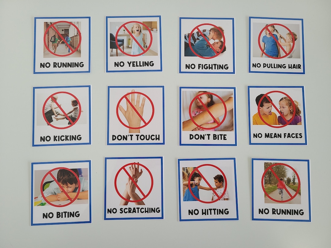 PHYSICAL COPY: Real Pictures Behavior | First Then Visual Aid | Toddler ...