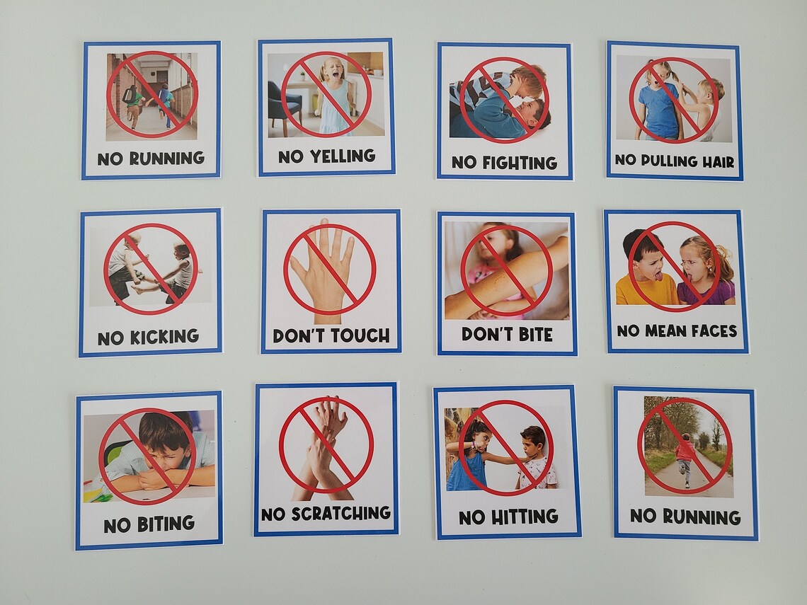 PHYSICAL COPY: Real Pictures Behavior | First Then Visual Aid | Toddler ...
