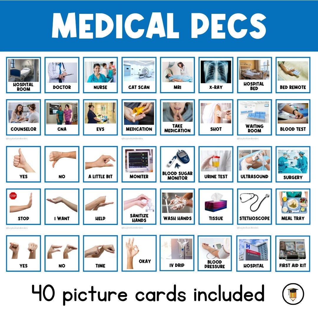 40 MEDICAL PECS Real Images First Then Board Visual Aid - Etsy