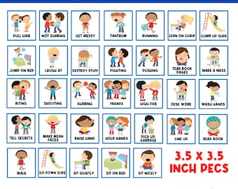 75 Behavior Pecs , First Then Visual Aid , Toddler Behavior Chart ...