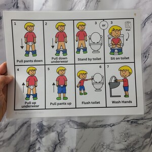 PHYSICAL COPY: Toddler Potty Chart | Visual Aid | Chart | Preschool ...