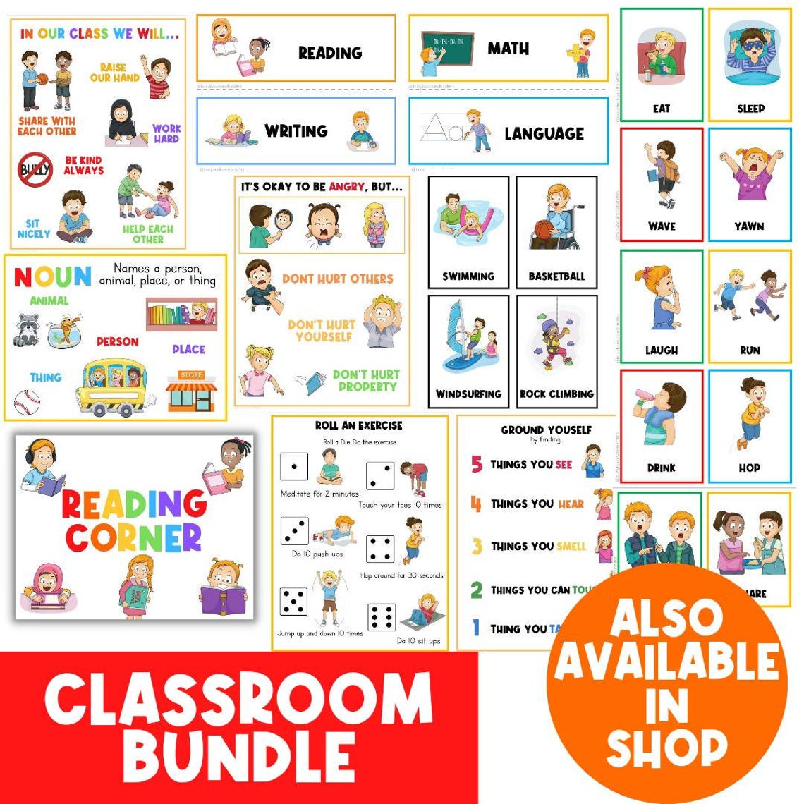 CLASSROOM BUNDLE Visual Aid Kindergarten Preschool - Etsy