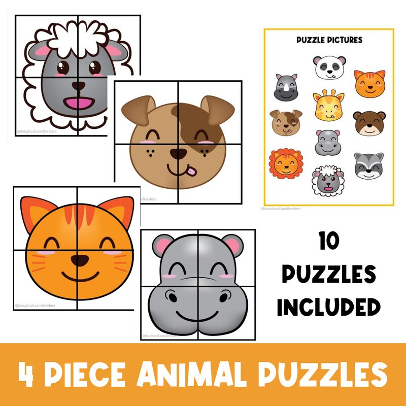 Animal Puzzle - Etsy