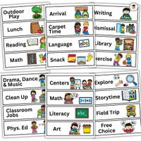 Editable Tropical Visual Timetable Cards | School Schedule | Daily ...