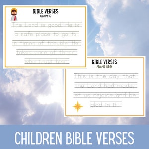 Children's Bible Verses Practice | Kids Bible Verse Activity | Children ...