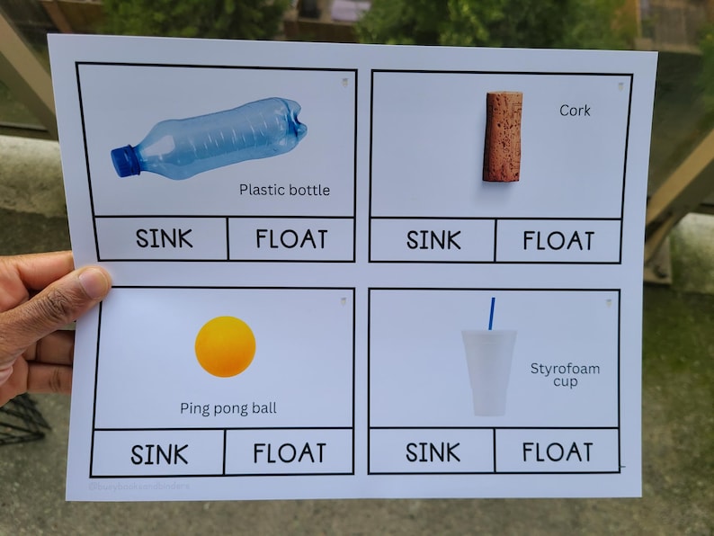 32 Sink or Float Task Cards | Observation Skills | Science Experiment ...